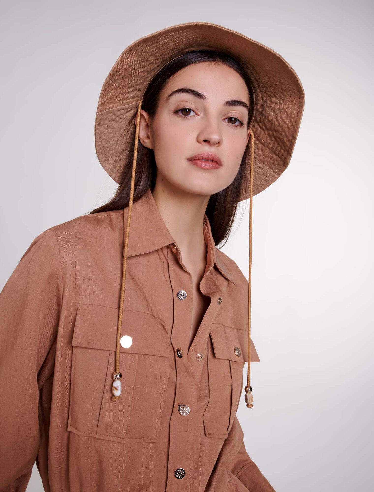 Beaded drawstring bucket hat - Caps and Bucket hats | Maje