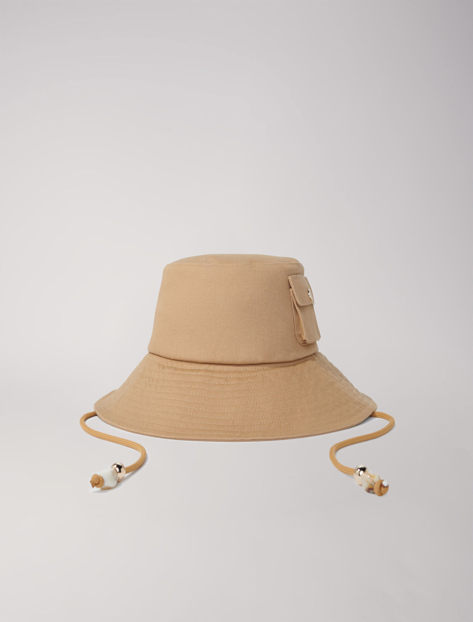 Beaded drawstring bucket hat - Caps and Bucket hats | Maje
