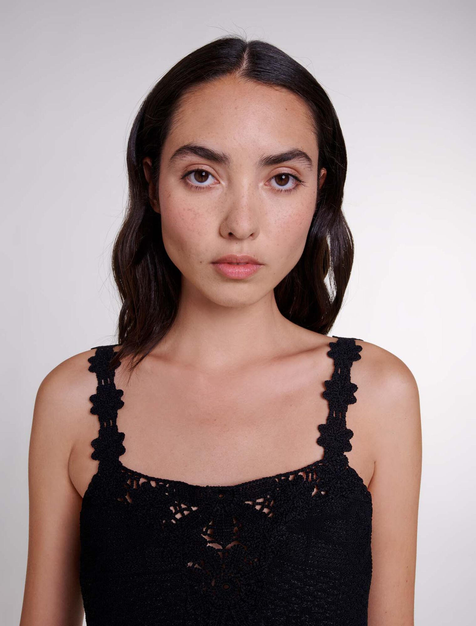 Guipure crop top - Tops | Maje