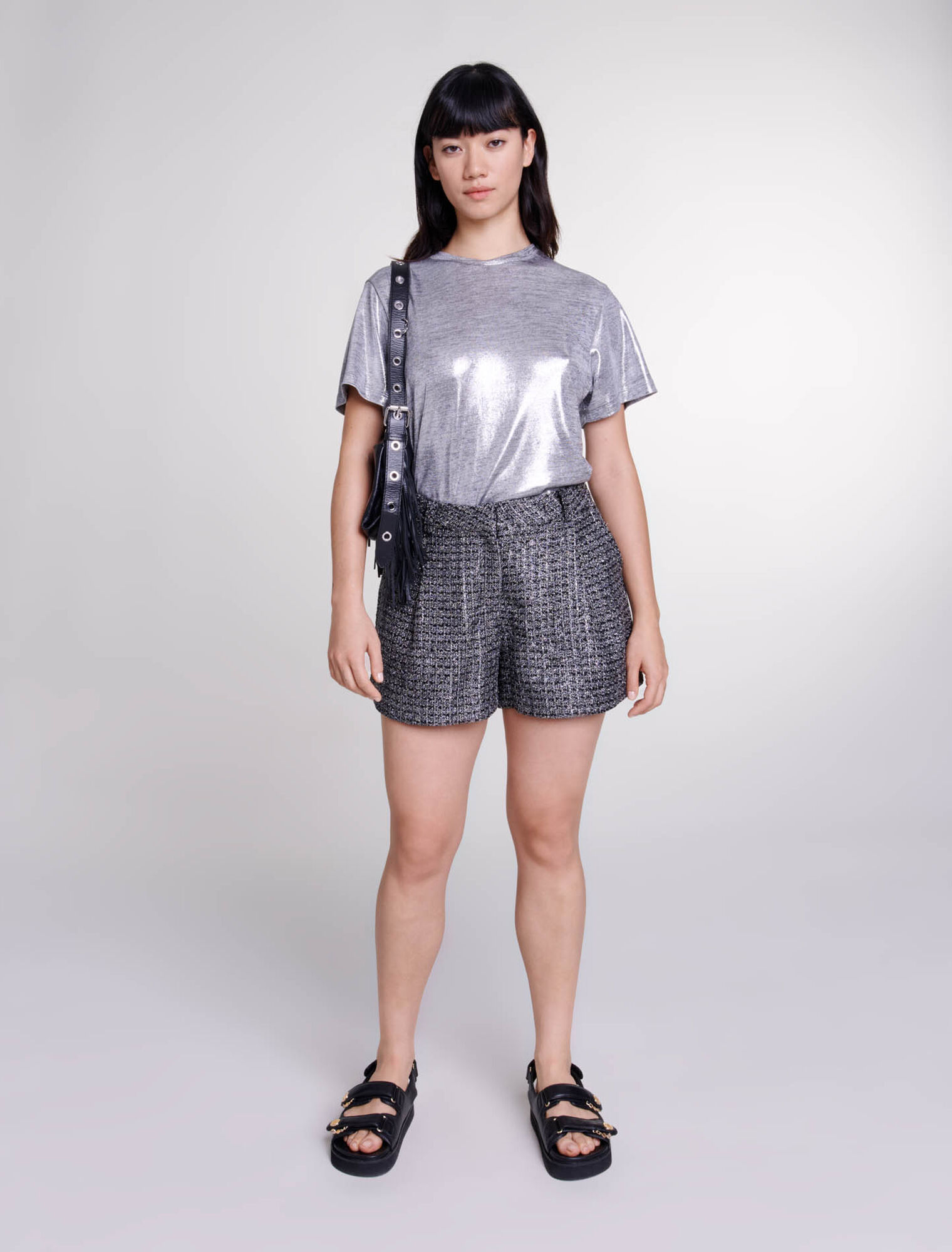 Lamé T-shirt - T-Shirts | Maje