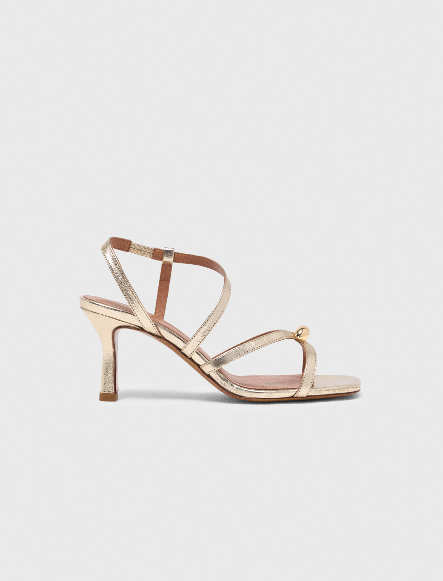 Metallic multi-strap sandals Denim - Jeans for Women | Maje