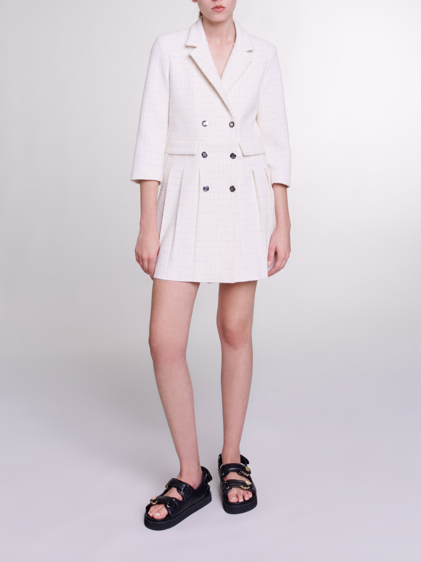 Short button-up dress White for Women | Maje