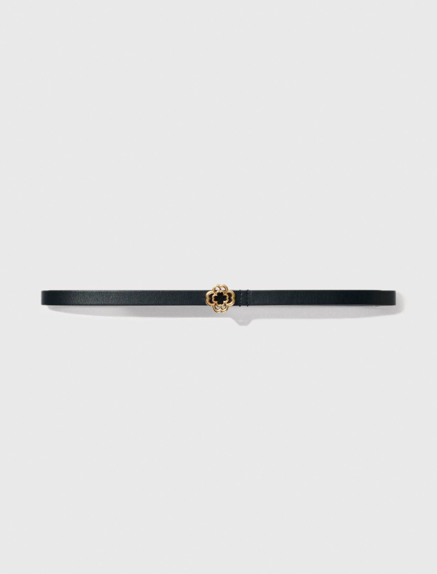 Slim Clover belt Camel for Women | Maje