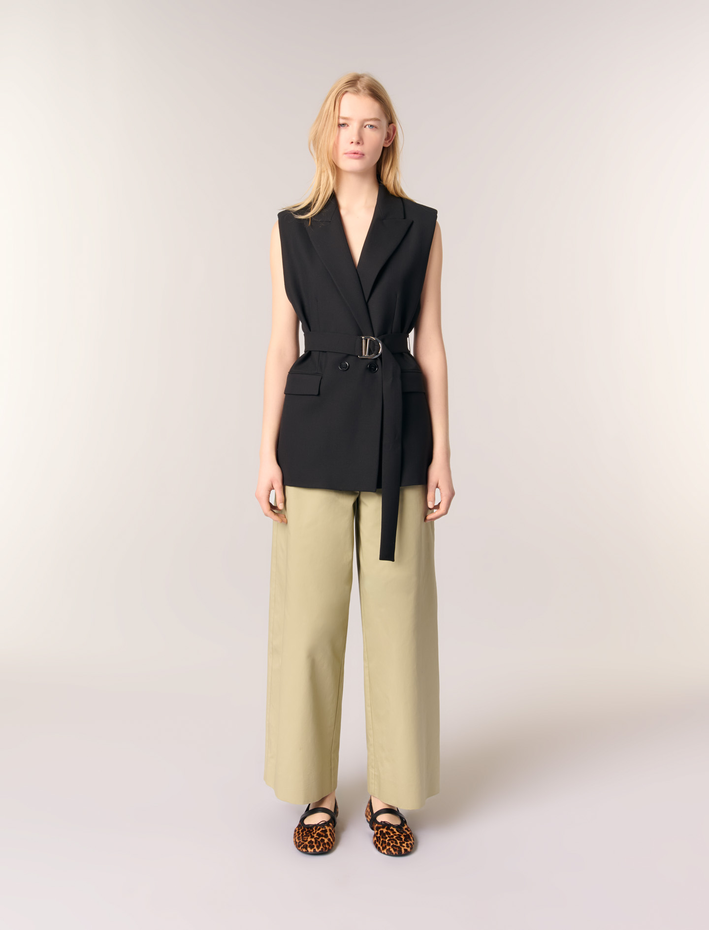 Sleeveless suit jacket Black / Gray for Women | Maje