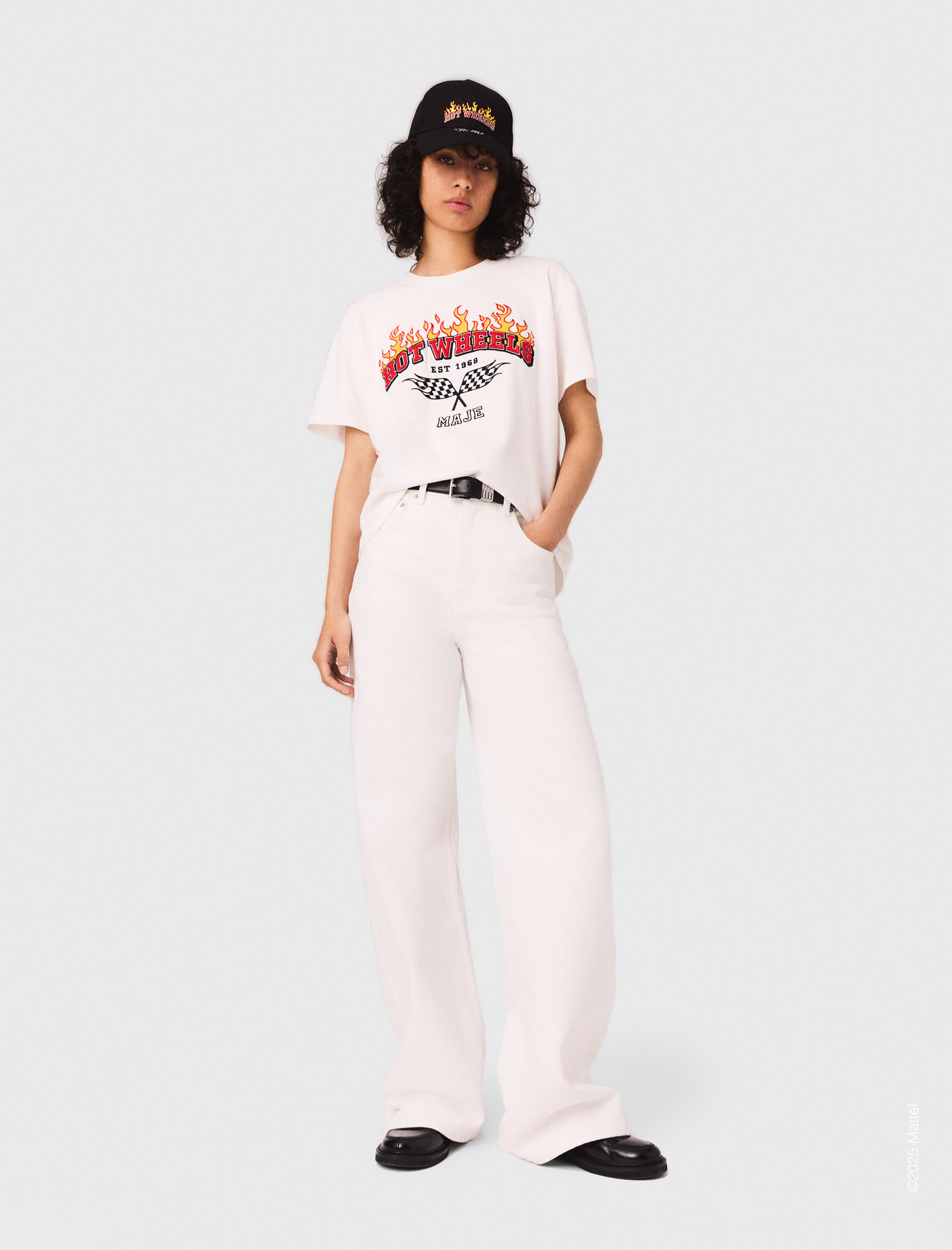 Embroidered T-shirt White for Women | Maje