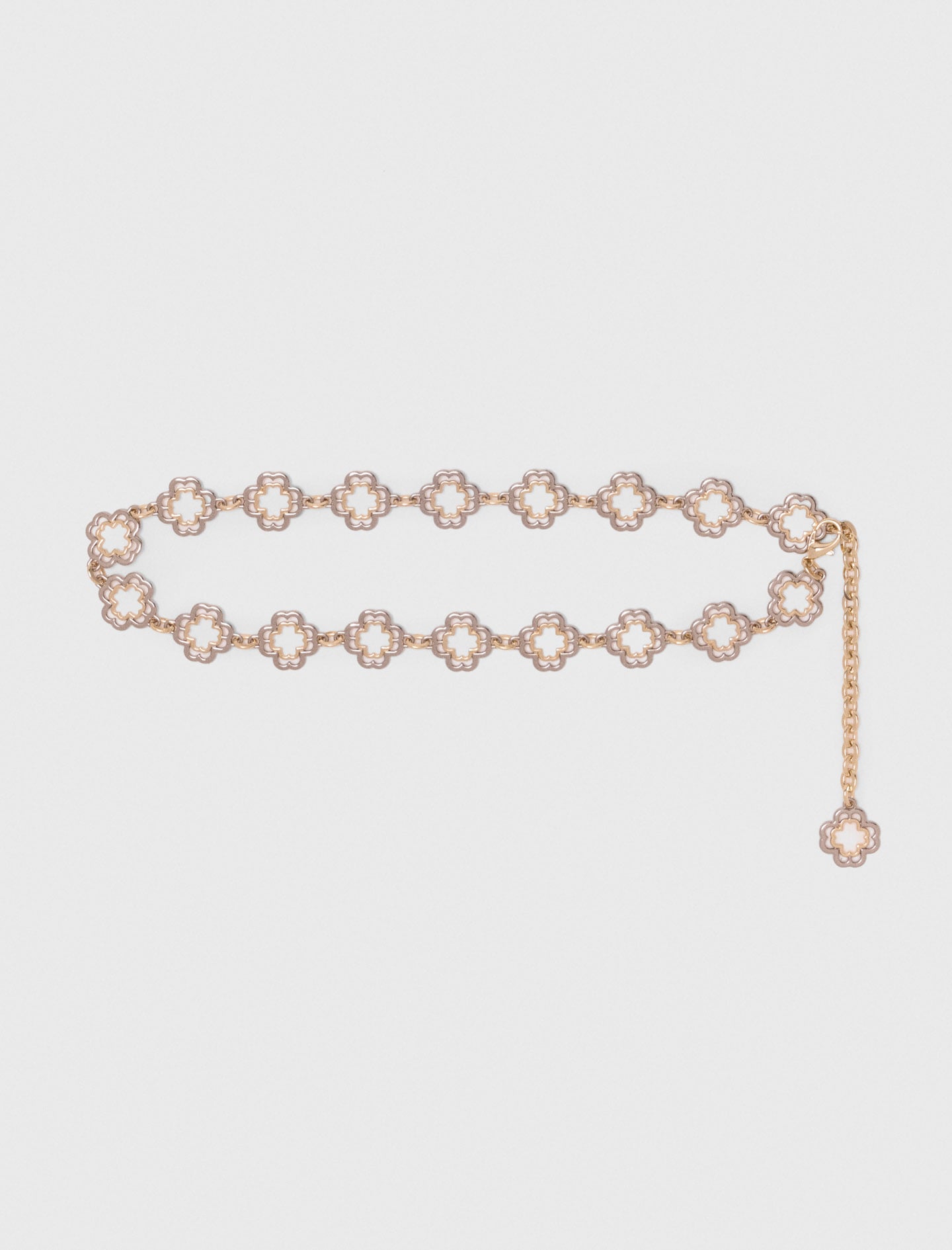 Two-tone Clover chain belt Silver/Gold for Women | Maje