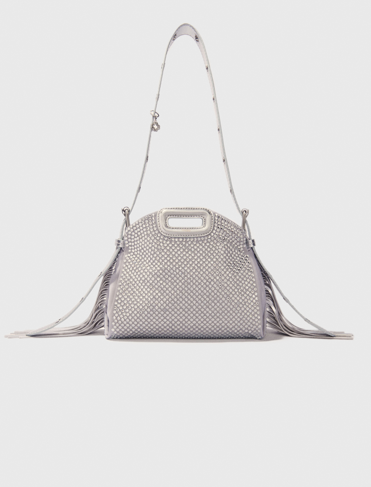 Miss M Mini rhinestone bag Black / Gray for Women | Maje